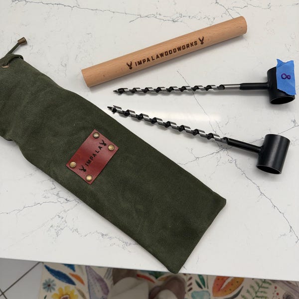 Bushcraft Auger Set: Scotch Eye Hand Drill With Canvas Case - Etsy