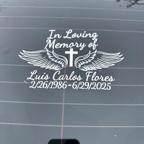 In Loving Memory Sticker Decal - Custom Memorial Decal - Personalized ...