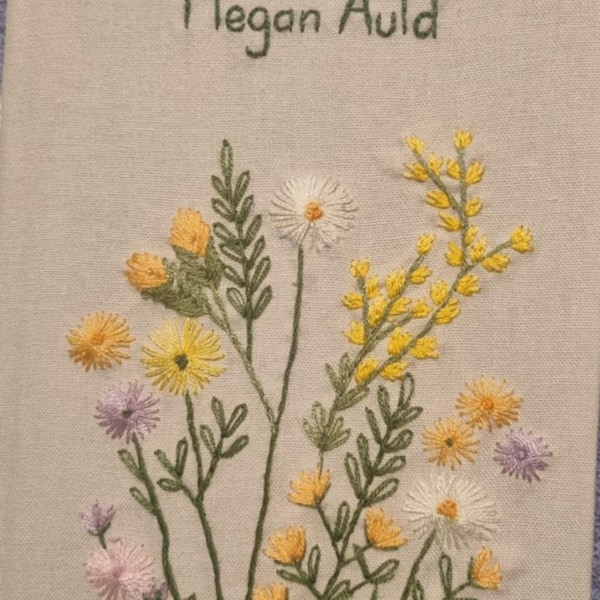 Personalized Hand Embroidered Journal Notebook A5, Photo Album, Fabric ...