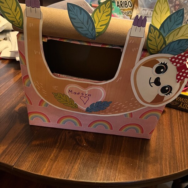 Sloth Printable Box Kit | DIY Valentine Box Decor Kit for Valentine's ...