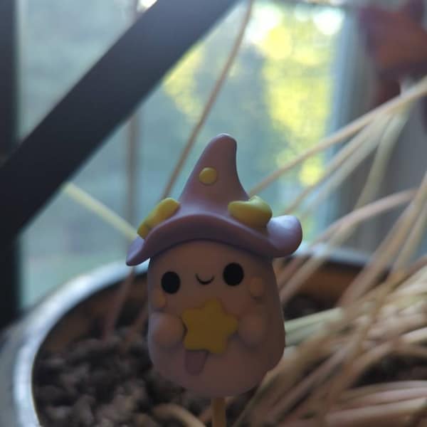 Little Wizard Ghost Plant Pot Pal, Friend, Buddy, Figurine, Sculpture ...