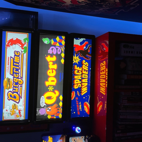 Burger Time Arcade Marquee for Reproduction Midway Bally Header/backlit ...