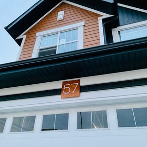 Square House Address Sign Horizontal or Vertical Shapes With - Etsy
