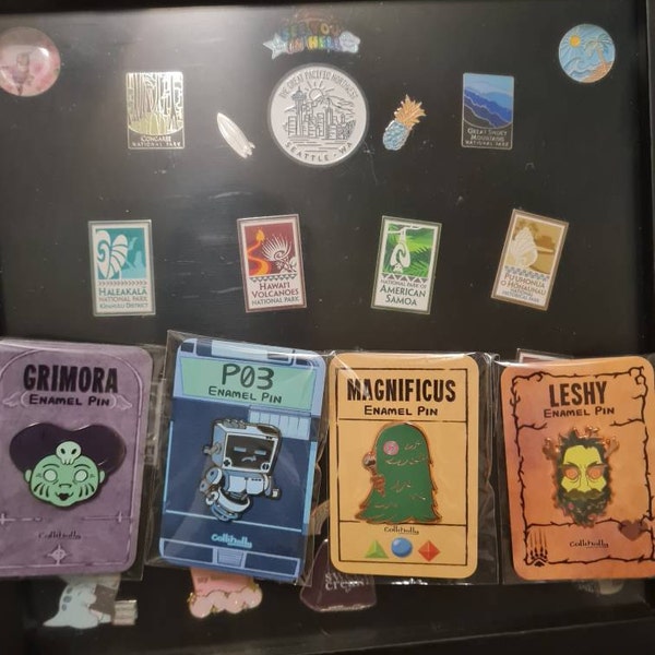 Inscryption Glow-in-the-dark Hard Enamel Pins - P03, Leshy, Grimora ...