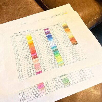 Kalour 300 Colored Pencil Set DIY Color Chart / Swatch - Etsy