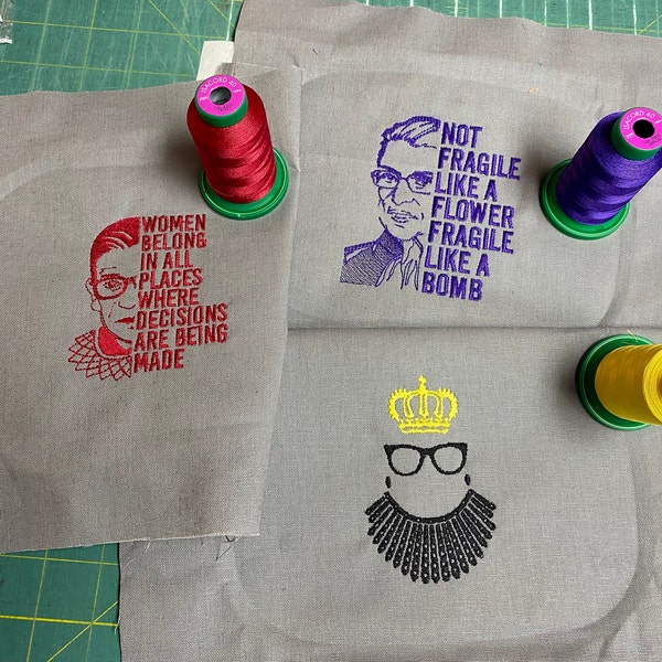 Ruth Bader Ginsburg Embroidery Design Nasty Woman Feminist Digital ...