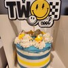 Checkered Smiley Cake Topper Custom Cake Topper Boys Birthday Cake ...