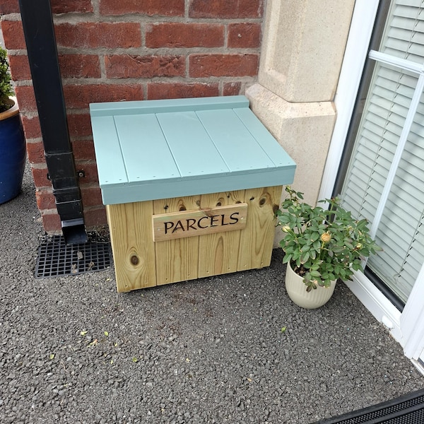 Doorstep Wooden Groceries Box. Wood Grocery Box. Grocery Crate. Porch ...