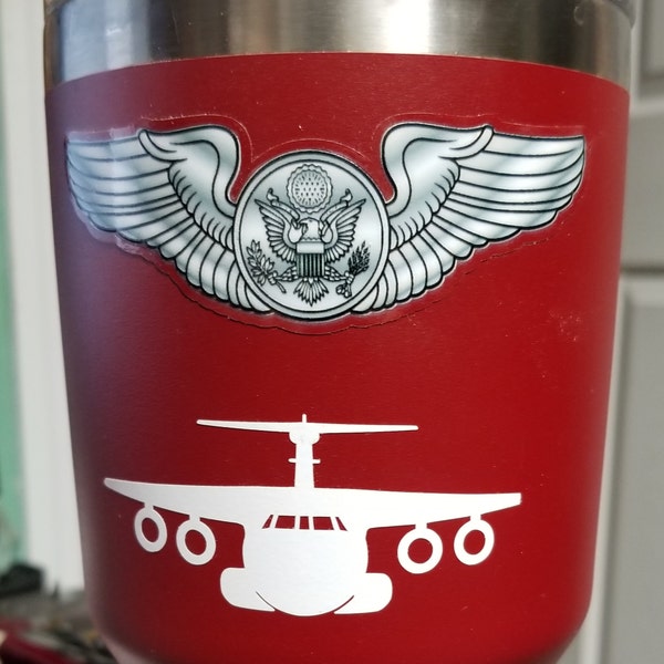 Enlisted Aircrew Wings Decal (basic USAF) Full Color, Aircrew Badge ...