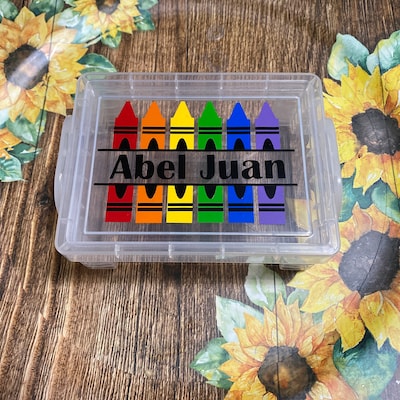 Personalized Crayon Box / Personalized School Supplies / Back to School ...