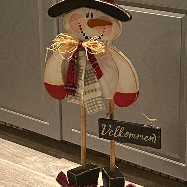 E-PATTERN Chilly Willy" Standing Snowman Wood Craft DIY Pattern - Etsy