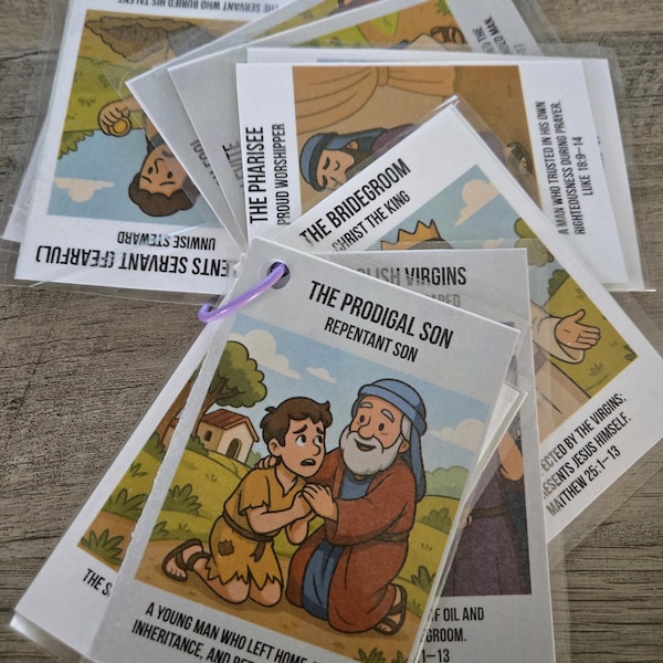 Christian Parables Character Cards: Sunday School & Homeschool Resource ...