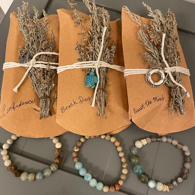 Calming Gemstone Bracelet, Healing Crystal Anxiety Relief Gemstone ...