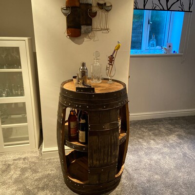 Home Bar Mini Bar Barrel Bar the Gin Bar Oak Barrel Bar Whisky Barrel ...