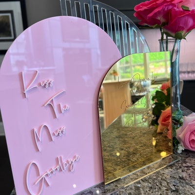 Triple Half Arch Sign Slats SVG Wedding Template, Social Media, Payment ...