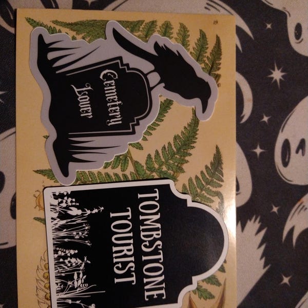 Tombstone Tourist Sticker. Cemetery Lover. Graveyard. Cemetery Explorer ...