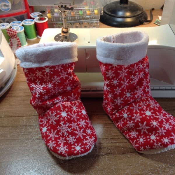 Baby Boots Sewing Pattern | Lined Soft Slippers, PDF Tutorial (digital ...