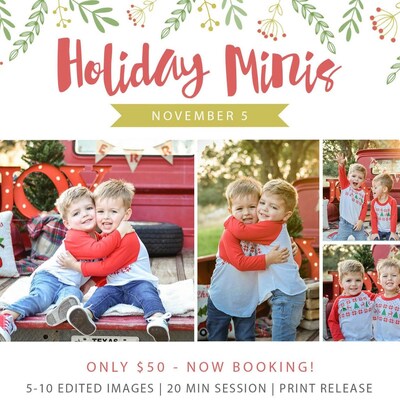 Christmas Mini Session Template Holiday Mini Session - Etsy