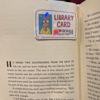 DW Library Card Bookmark Holographic Magnetic Bookmark Book Club ...