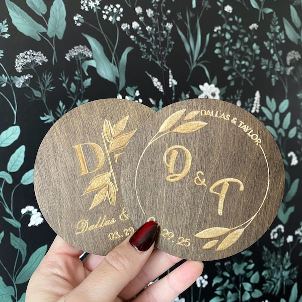 Personalized Gift Coaster Favors Wedding Coasters Set Wedding Favors ...