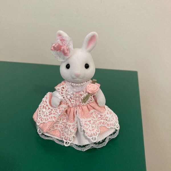 MOTHER DRESS Original Hand-made Clothes for Calico Critters Doll - Lacy ...