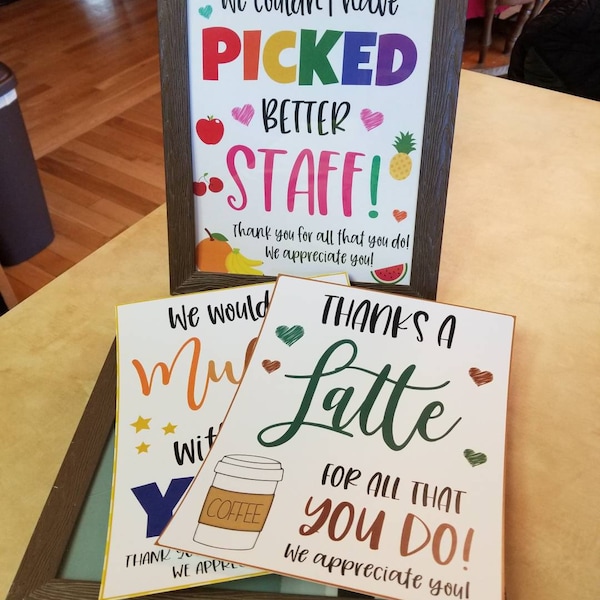 Printable We Couldn't Have Picked Better Staff Fruits Thank You Sign ...