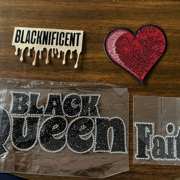 NEW, Blinged Out "black Queen" Rhinestone Patch With Adhesive ...