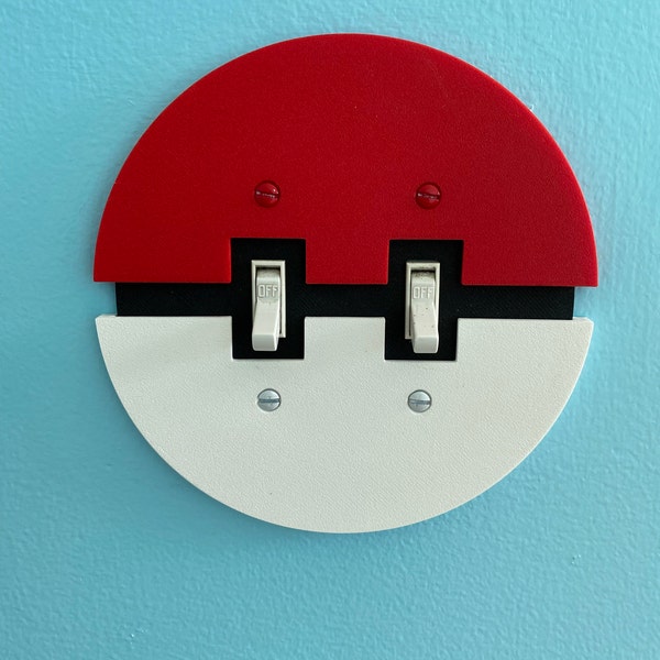 Pokemon Double Light Switch Cover, Double Rocker, Pokemon Decor - Etsy
