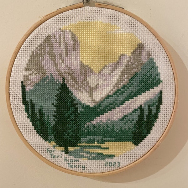 10 Small Nature Cross Stitch Patterns, Nature Landscape Embroidery ...