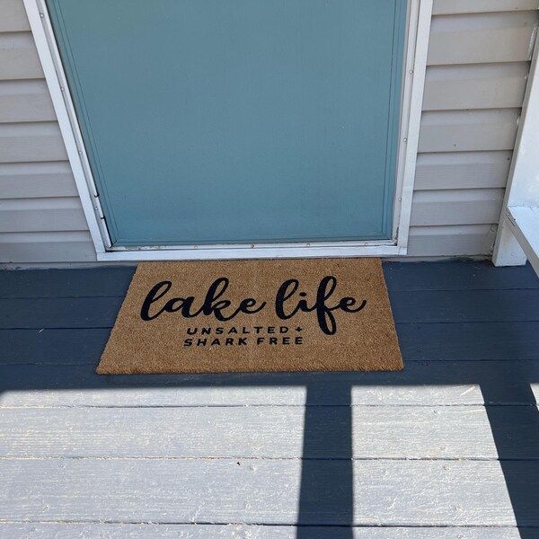 Lake Life Doormat,lake Life Unsalted & Shark Free Doormat,lake House ...