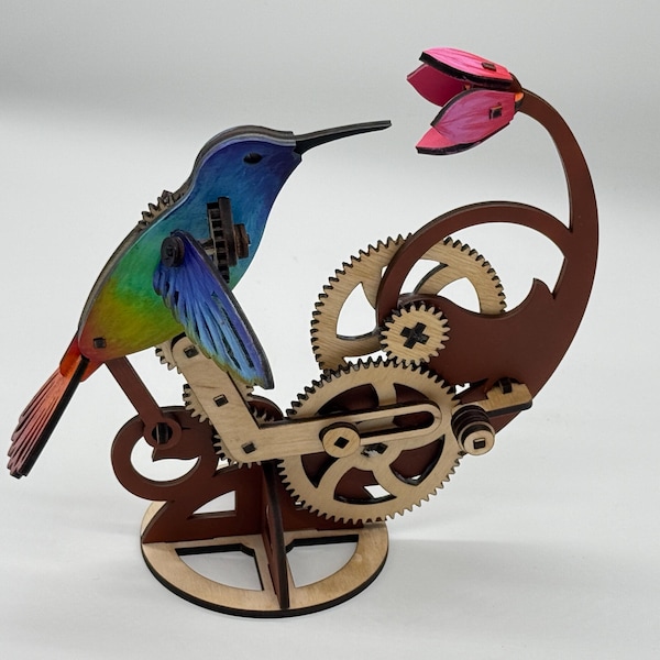 Hummingbird and Flower Automaton Laser Cut Plans SVG DXF - Etsy