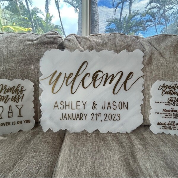 Welcome Wedding Sign, Welcome Sign Acrylic, Welcome Signs, Wedding ...