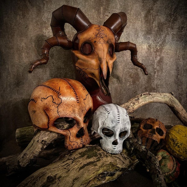 Pagan Skull Mask Leather Pattern PDF - by Leatherhubpatterns - Etsy