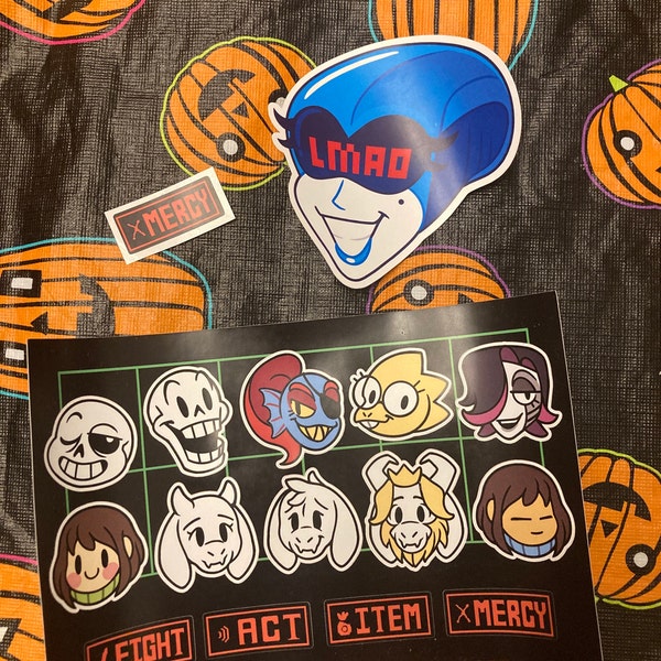 Undertale Sticker Sheet - Etsy