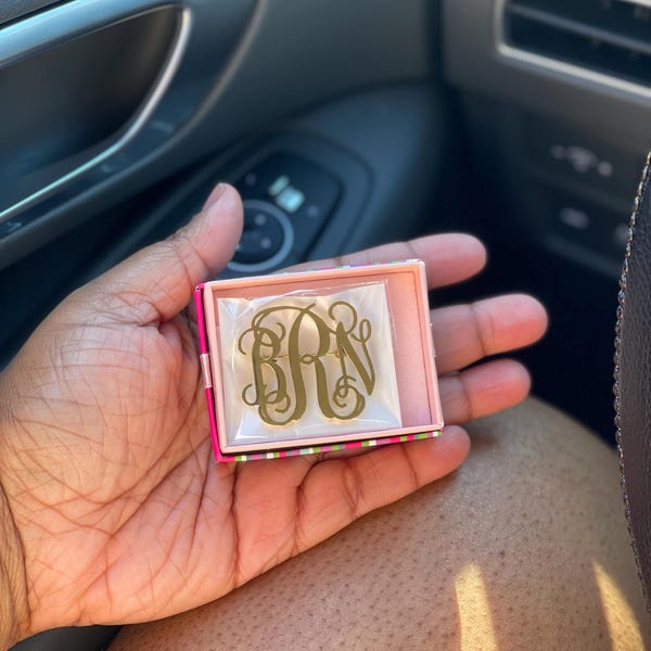 Gold Monogram Brooch, 3 Initials Monogram Brooch, Personalized Name Pin ...