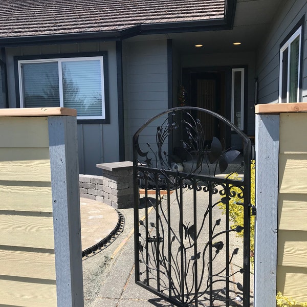Iron Woodland Garden Gate: Handcrafted Steel, 3x4 Ft - Etsy