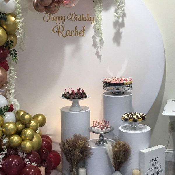 Personalized Happy Birthday Name Wall Decal, Happy Birthday Party ...