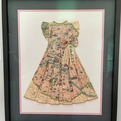 Paper Dress Paris Map Dress - Etsy