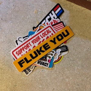 HVAC TECH Hard Hat Stickers, 45 Hardhat Sticker and Decals, Toolbox ...