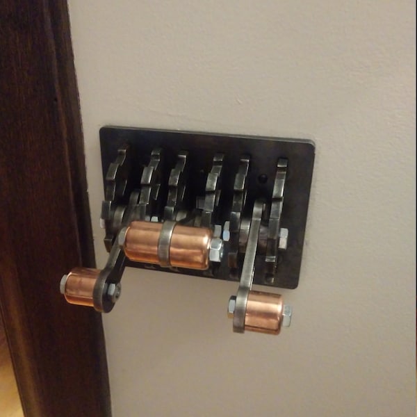 Triple-gang Gear Light Switch Cover With Lever and Copper Handles ...