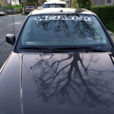 CUSTOM TEXT 42 Windshield BROW Vinyl Decal Sticker Personalized Truck ...