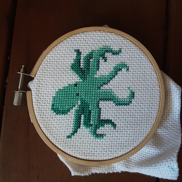 Octopus Cross Stitch Kit - Beginners Cross Stitch Kit - Mini Cross ...