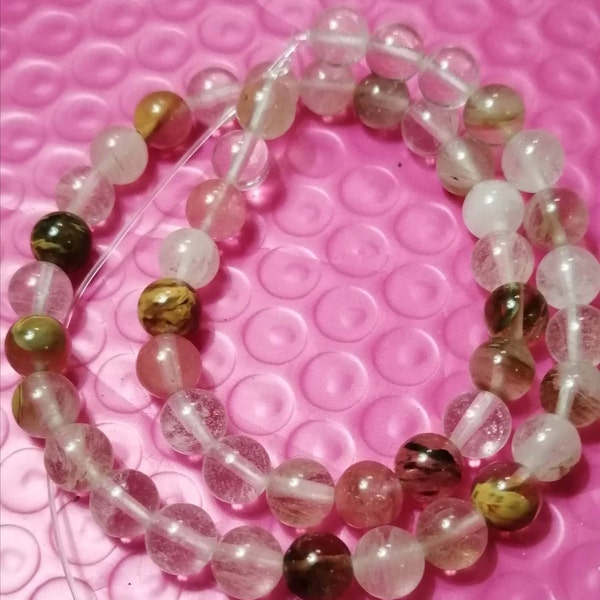 Fire Cherry Quartz Beads Natural Gemstone Round Loose - 4mm 6mm 8mm ...