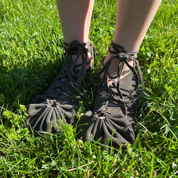 DIY Sun Sandals for Kids: Video & PDF Tutorial, Leather Barefoot Shoes ...