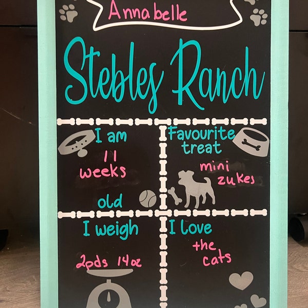 Veterinary First Visit Chalkboard - Vet Visit Chalkboard - Pets First ...