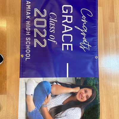 Custom Graduation Banner, Class of 2024 Decorations Banner ...
