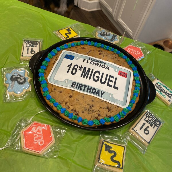 Sweet 16 Driving Theme Birthday Cookies - Etsy