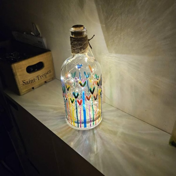 Colour Carnival, Hand Painted Gin Glass (can Personalise) Unique ...