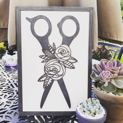 Floral Scissors SVG FILE - Etsy