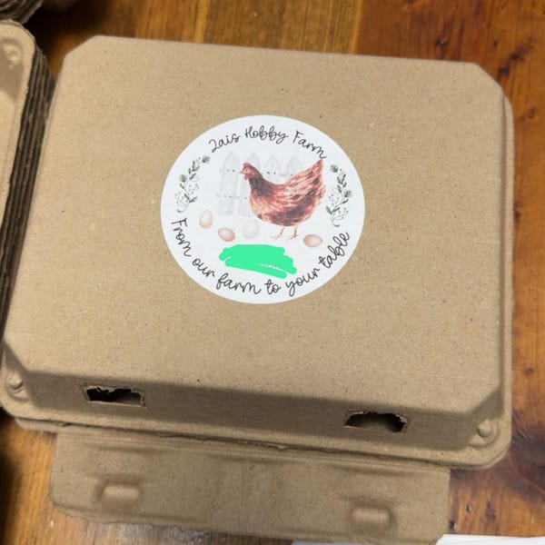 Egg Carton Label, Egg Carton Stickers, Egg Carton Stamp, Personalized ...